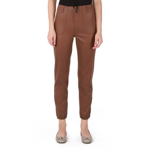 Dex | Pants & Jumpsuits | New Dex Coated Jogger In Chocolate | Poshmark